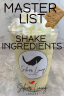 MASTER LIST – Shake Ingredients – Silver Lining Lessons
