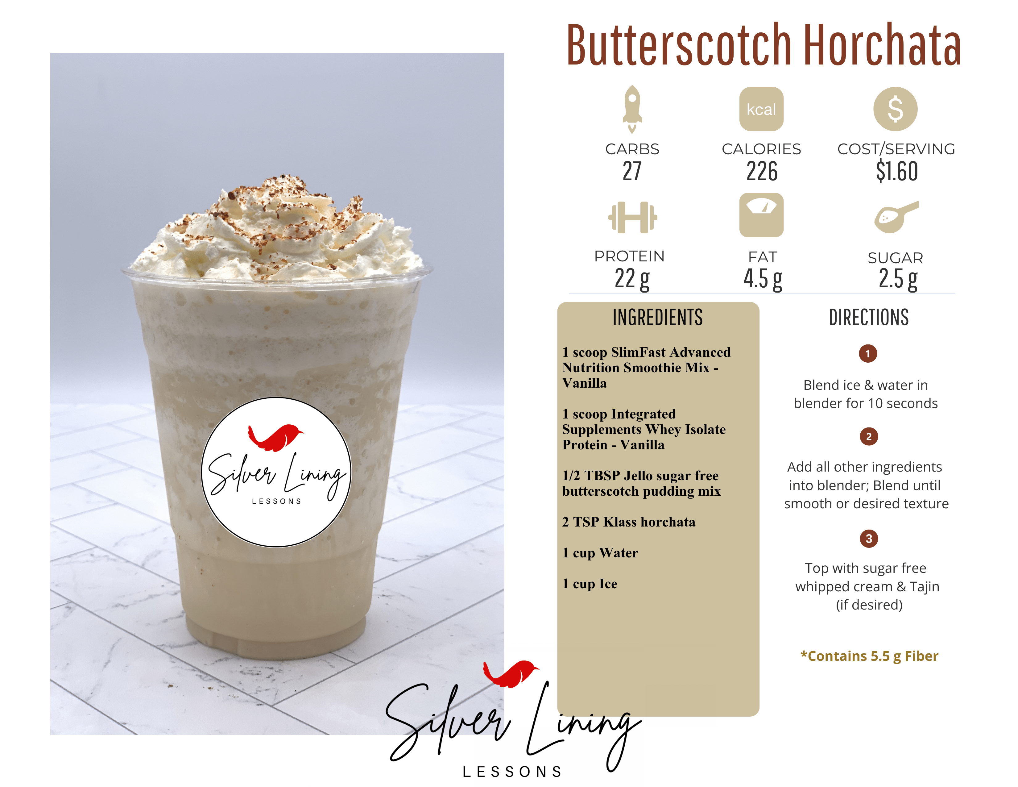 Butterscotch Horchata – Silver Lining Lessons
