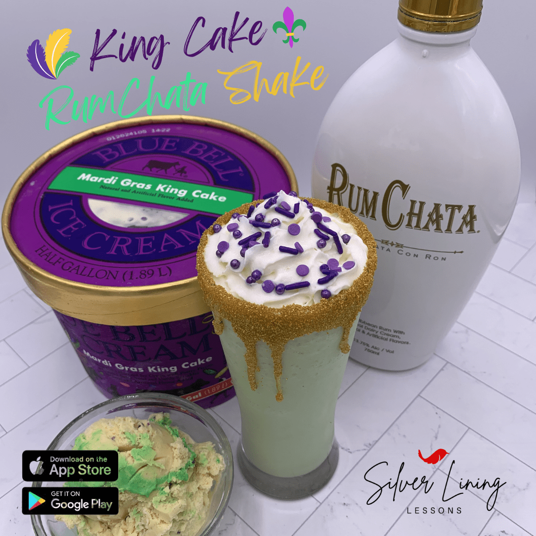 King Cake RumChata Shake – Silver Lining Lessons