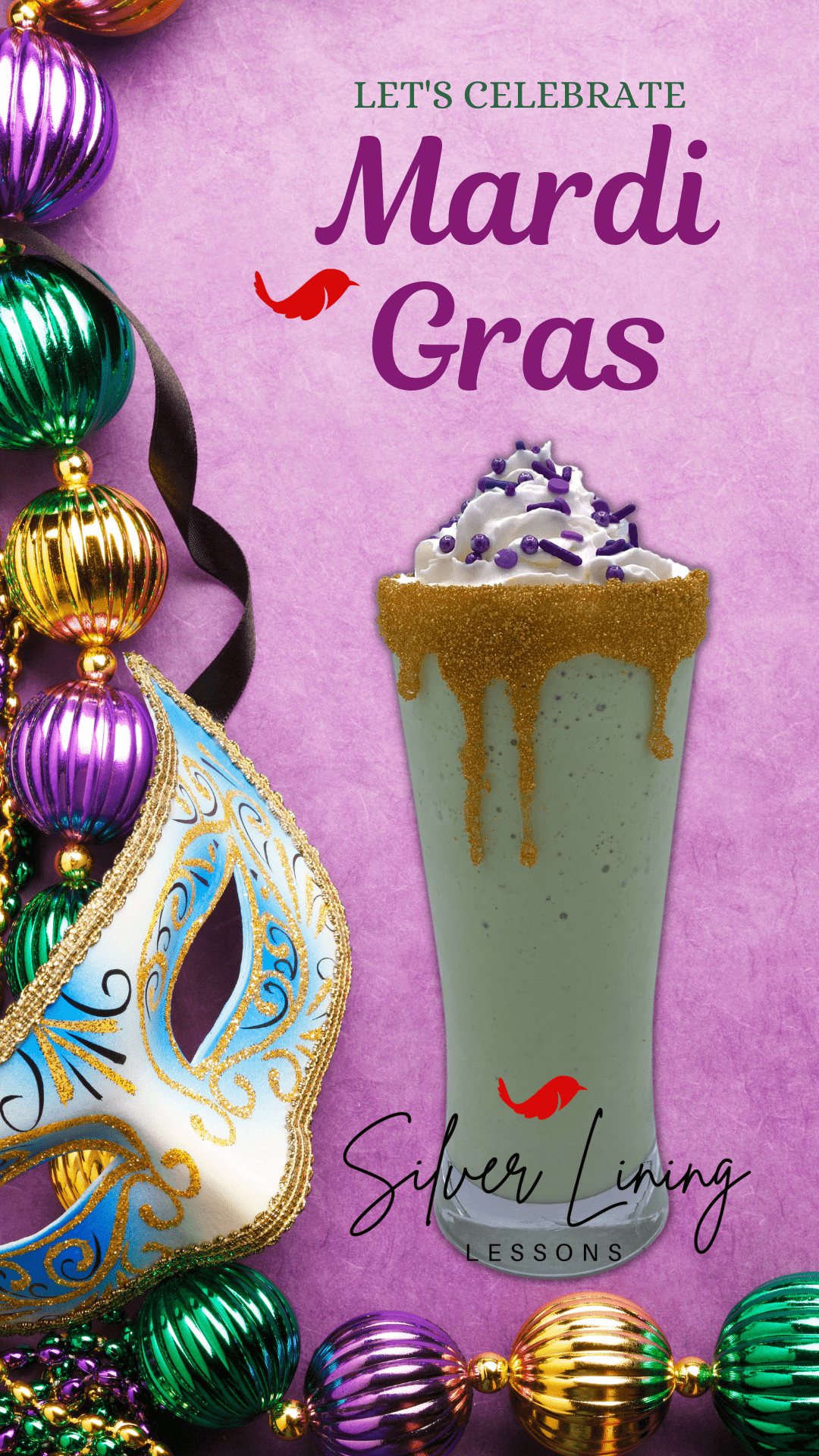 King Cake RumChata Shake – Silver Lining Lessons